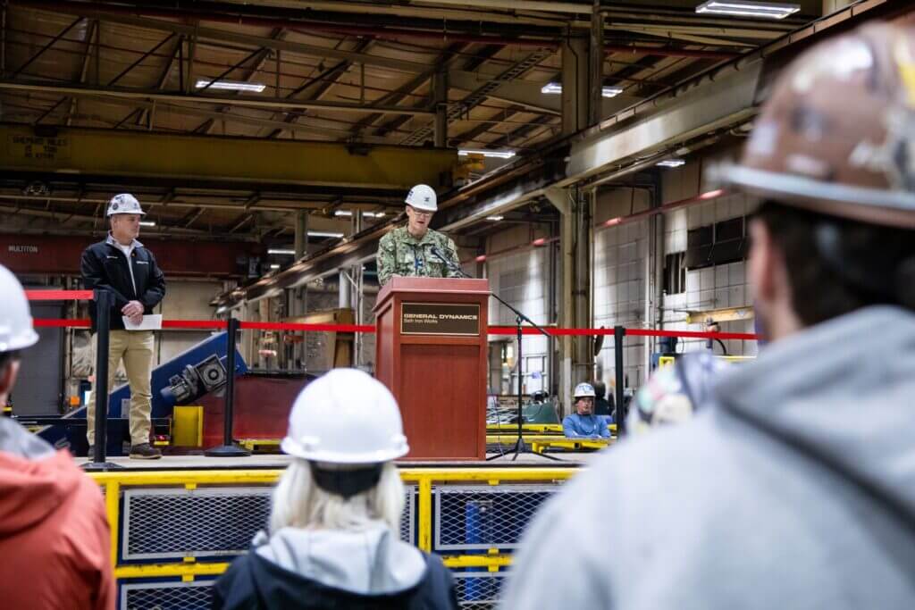 John E. Kilmer (DDG 134) Start of Fabrication Ceremony - Bath Iron Works