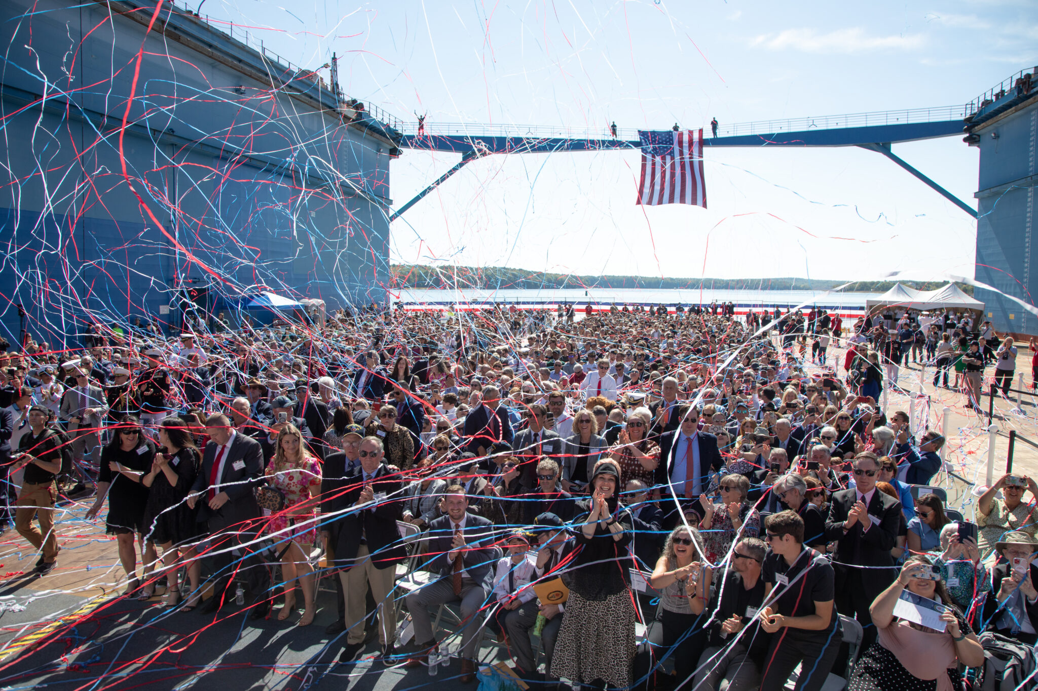 General Dynamics Bath Iron Works Christens Future USS Louis H. Wilson ...